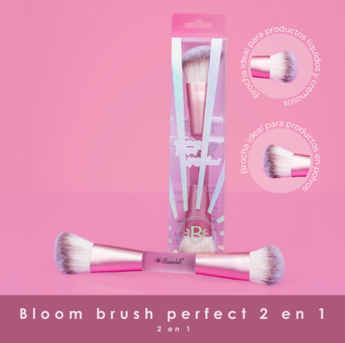 Brocha perfect 2 en 1 - Bloomshell